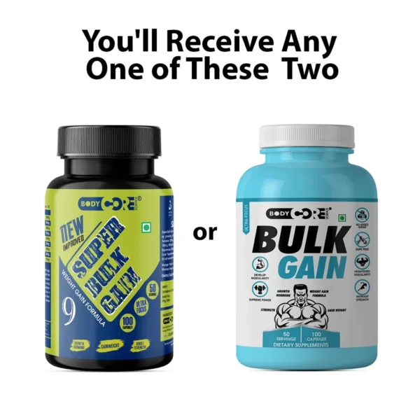 Monster Mass Gainer 5Kg + BCS Bulk Gain Capsules 100pc. - Protein Godam